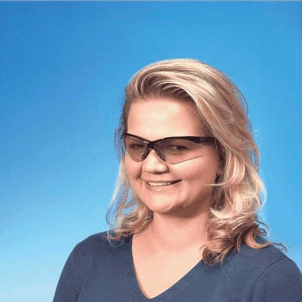 Allsafe 19804 Safety Glasses, Black frame, Clear lens from Cole-Parmer