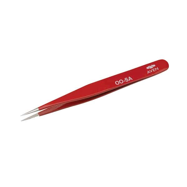 Aven Tools Color Coded Tweezer, Tapered Strong Tips, 00, Red, 4.75" L ...