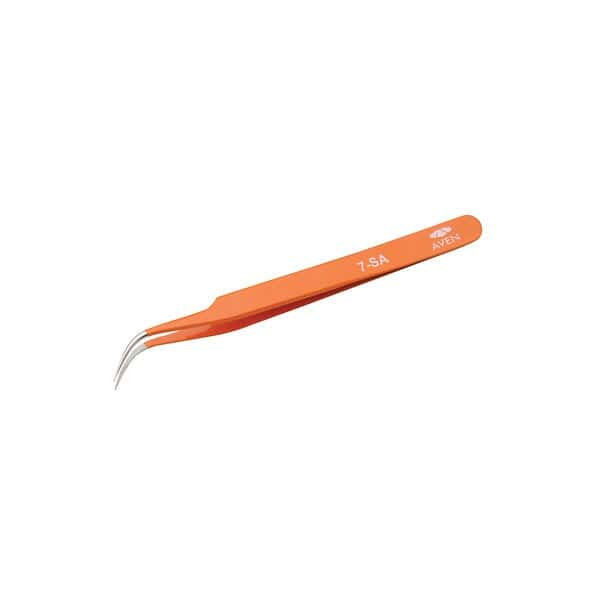 Aven Tools Color Coded Tweezer, Super-Fine Curve Point Tips, 7, Orange ...
