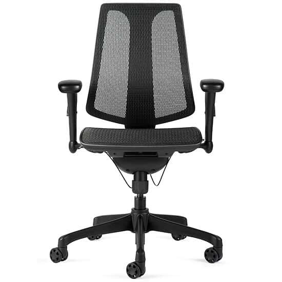 Bevco Modern Mesh Chair with Contoured Backrest and Lumbar Support from ...
