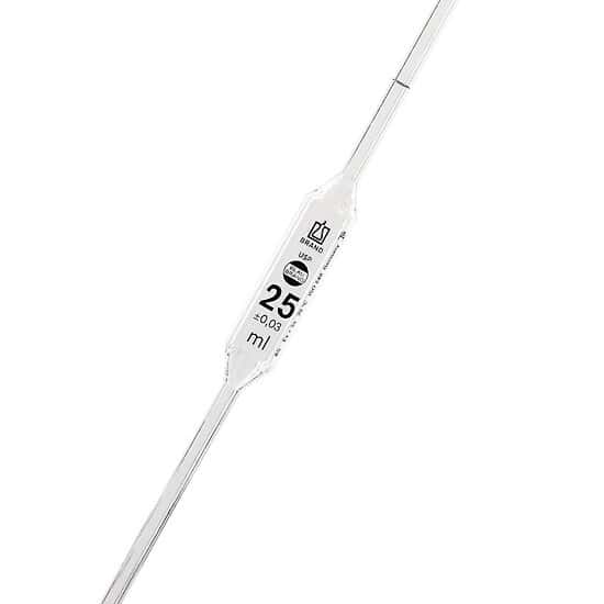 BRAND BLAUBRAND® Bulb Pipette, Glass, Class A, 5 mL; 6/PK from Cole-Parmer