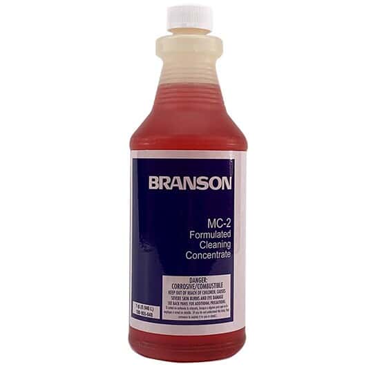 Branson MC-2-QT Metal Caustic Free Alkaline Cleaner (emulsifying oils/greases/soils from Fe, SS ...