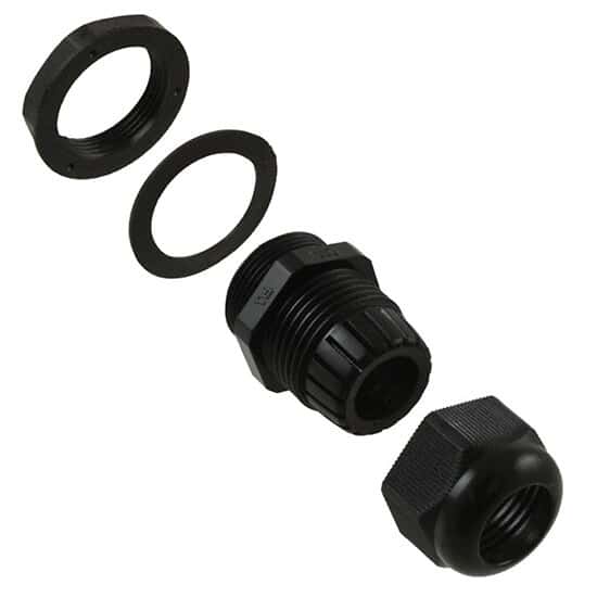 Bud Industries NG-9511 Cable Gland, PG-7 Mount Thread, 3 to 4.3 mm from ...