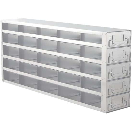 Cole-Parmer Upright Freezer Drawer Rack for Standard 2" Boxes, 5 x 5 ...