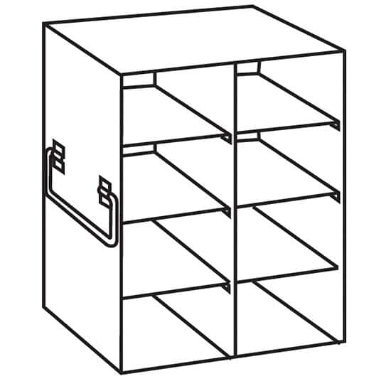 Cole-Parmer Upright Freezer Rack for Standard 2" Boxes, 2 x 4 Array ...