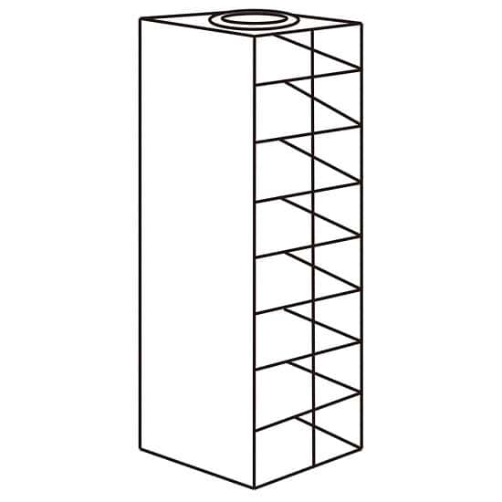 Cole-Parmer Upright Freezer Drawer Rack for 100-Place Slide Boxes, 2 x ...