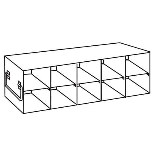 Cole-Parmer Upright Freezer Rack for Standard 3.75" High Boxes, 5 x 2 ...