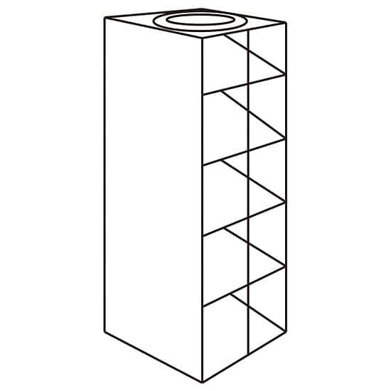 Cole-Parmer Vertical/Chest Rack for Large 3.75" High Boxes, 5 box ...