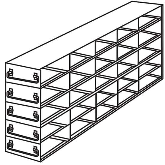Cole-Parmer Upright Freezer Drawer Rack for Microtube Boxes with 1 1/2 ...
