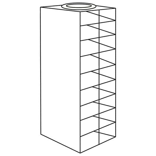 Cole-Parmer Vertical/Chest Freezer Rack for Microtube Boxes with 3 7/16 ...