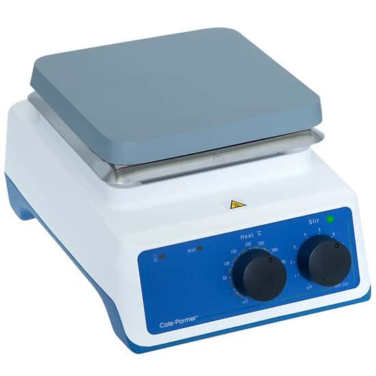 Cole-Parmer SHP-200-S-120 Undergrad Analog Stirring Hot Plate, 6" x 6", Aluminum; 120 VAC from ...