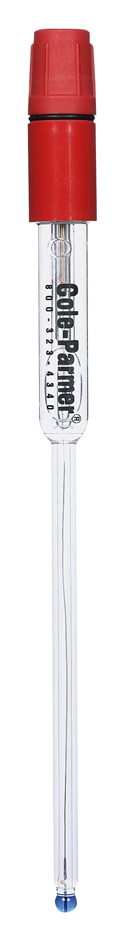 Cole-Parmer Interchangeable Cable Refillable SJ Glass pH Probe; 210x6mm ...