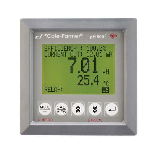 Cole-Parmer 500 PH 550 pH/Temperature 1/4-DIN Controller from Cole-Parmer