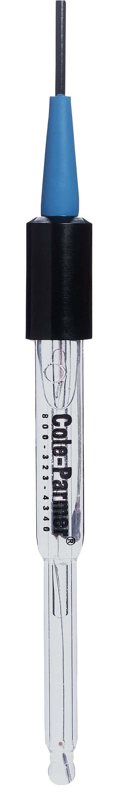 Cole-Parmer pH electrode, Refillable/SJ/Glass/High pH/Sodium/154x8mm ...