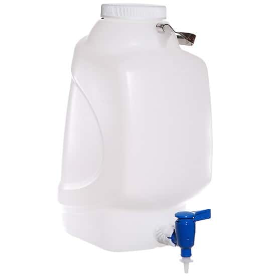 Cole-Parmer Rectangular HDPE Carboy with Spigot, 9 L from Cole-Parmer