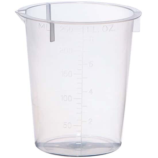 Always in Stock - Cole-Parmer Plastic Beaker, Transparent PP, 250 mL ...