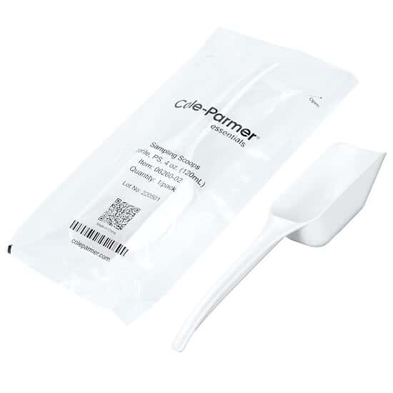 Cole-Parmer Sterile Lab Sampling Scoops, Polystyrene, 120 mL (4 oz ...