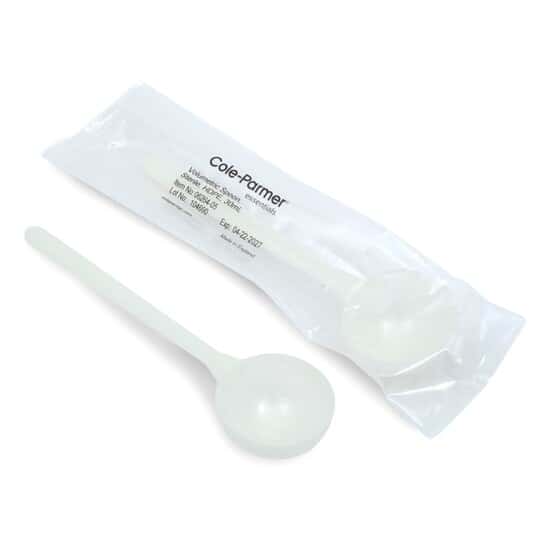 Cole-Parmer Sterile Volumetric Lab Sampling Spoons, HDPE, 30 mL (1.01 ...