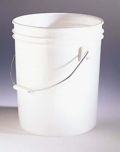 Stackable high-density polyethylene pail, 5 gallon from Cole-Parmer Canada