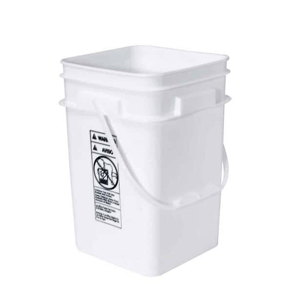 Square high-density polyethylene pail, 4-1/4 gallon from Cole-Parmer