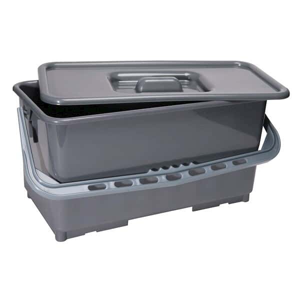 Heavy Duty Rectangular Pail & Lid Grey from Cole-Parmer
