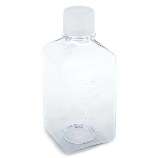 Cole-Parmer Sterile Media Bottles, Square Plastic, PET, 500 mL (16.9 oz ...