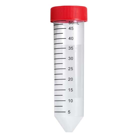 Cole-Parmer Centrifuge Tubes, Non-Sterile, Red Cap, Polypropylene ...