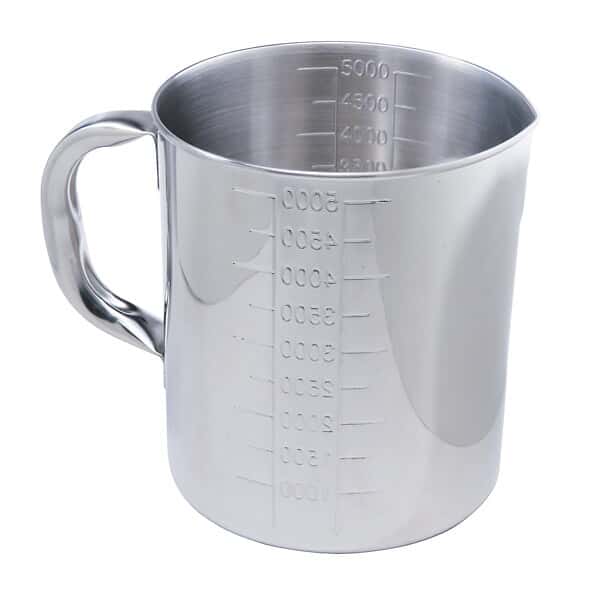 Cole-Parmer Stainless Steel Graduated Pouring Beaker, 160 oz capacity 1 ...