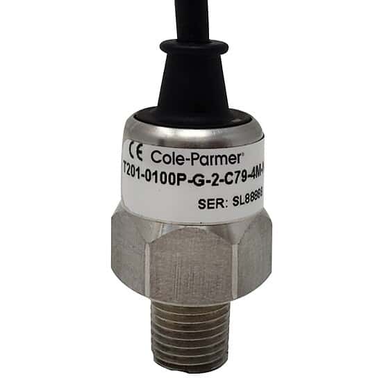 Cole-Parmer Stainless Steel Pressure Transmitter, 100 psig, 4-20 mA Out ...