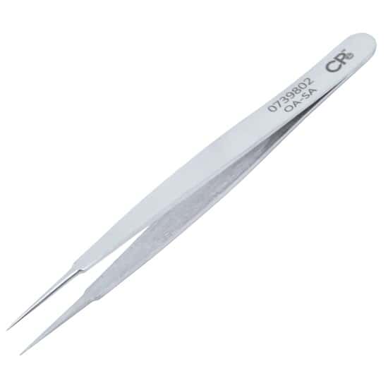 Cole-Parmer Precision Stainless Steel Tweezers, Straight Point Radius ...