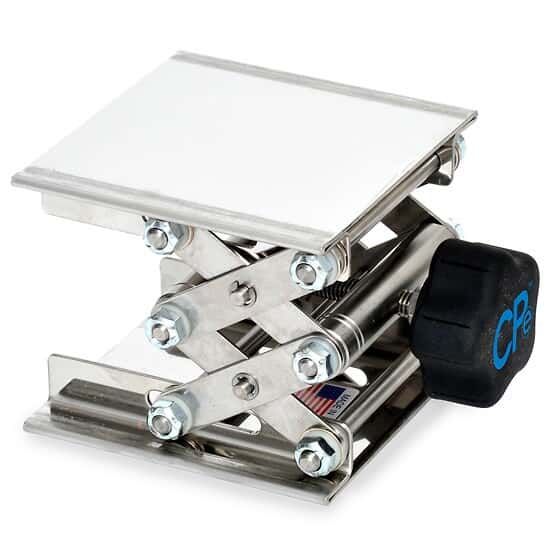 Cole-Parmer Lab Jack, 4" x 4" Stainless Steel Lab-Lift, 100 lb (45.36 ...