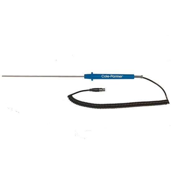 Cole-Parmer Bendable RTD Probe, 100 Ohm, 5-ft Coil Cable; 18" L from ...