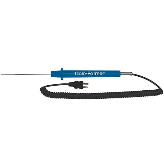 Cole-Parmer Type-J, Small-Diameter Standard Probe, Mini-Connector, 4" L ...