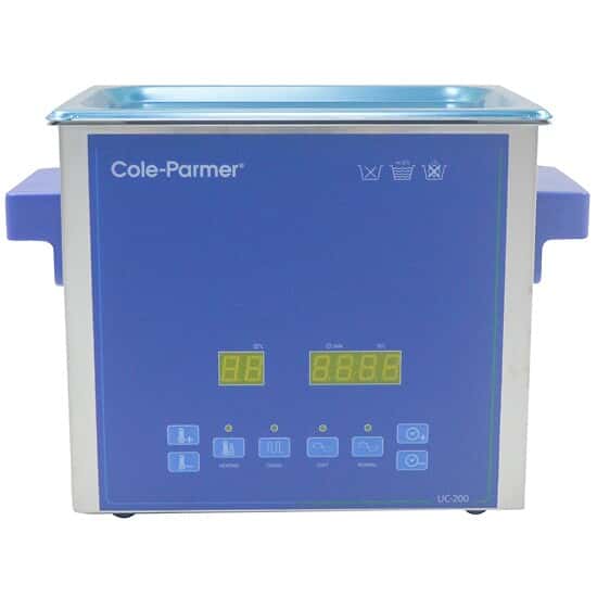 Cole-Parmer UC 200 Ultrasonic Cleaner with Digital Timer and Heat, 3 ...