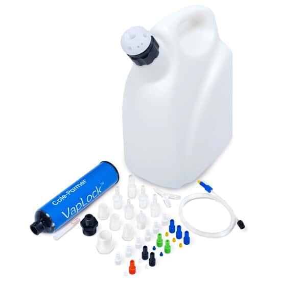 Cole-Parmer VapLock™ Solvent Waste Kit with Jerrican, 10-Port ...
