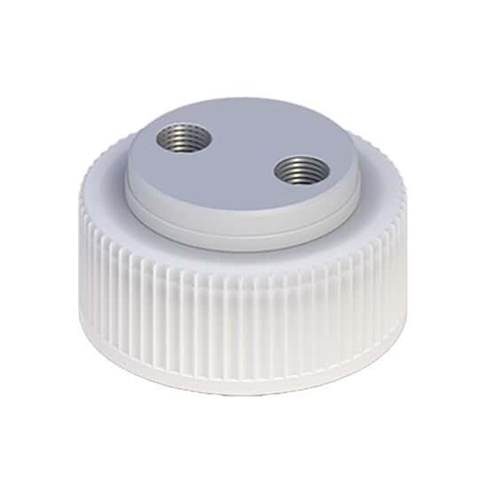Cole-Parmer VapLock™ Solvent Delivery Cap w/ 304 SS Port Thread Inserts ...