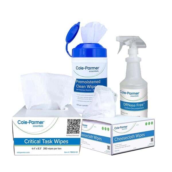 Cole-Parmer Pre-Wetted Alcohol/DI WaterWipes, Cleaning Solutions, and ...