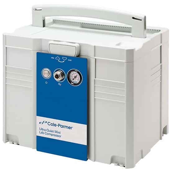 Cole-Parmer Ultra-Quiet 77 LPM, 54 dB, Mini Lab Compressor from Cole-Parmer