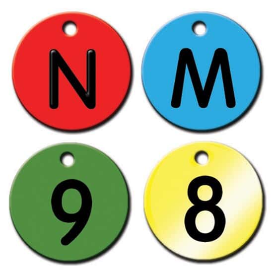 Cole-Parmer Aluminum Freezer Rack Tags, with Number; Yellow from Cole ...