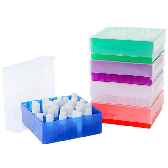 Cole-Parmer 81-Place PP Freezer Boxes, Assorted Colors and Sterile ...