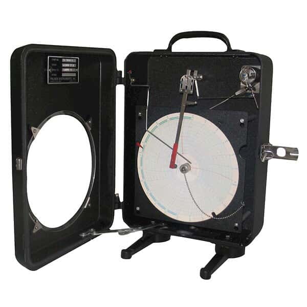 Cole-Parmer 8 IN Circular Chart Recorder - Pressure, 2 pen, Portable ...