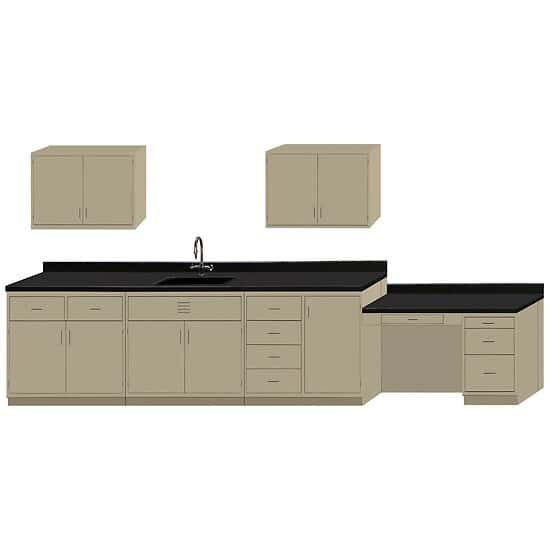 Cole-Parmer Sit/Stand Height Cabinet Wall Assembly, 14' 6" from Cole-Parmer