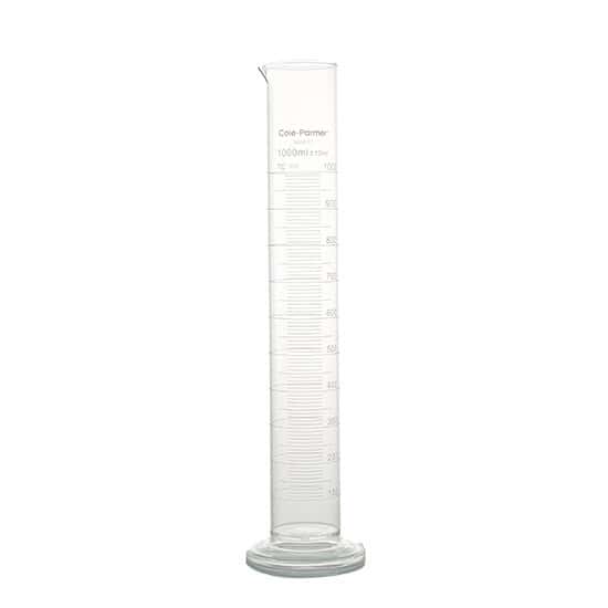 Cole-Parmer Graduated Cylinder, Class B, To Contain, single metric ...
