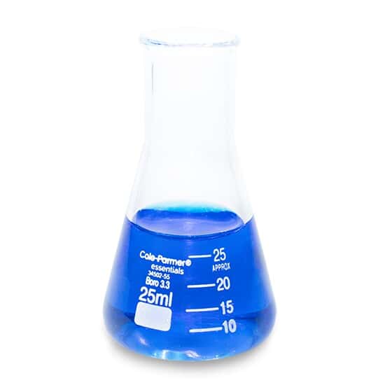 Cole-Parmer Glass Erlenmeyer Flasks, Graduated, Heavy Rim, 25 mL (0.85 ...