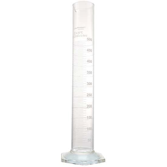 Cole-Parmer Graduated Cylinder, Borosilicate Glass, Hexagonal Base ...