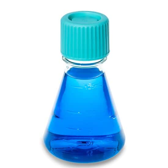 Cole-Parmer Sterile Erlenmeyer Flasks, Polycarbonate, Seal Cap, 125mL ...