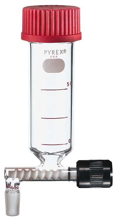 Powder Addition Funnel with PTFE Auger and Threaded Top, 125 mL from ...