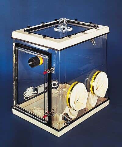 Gloved Containment Chamber with top vent; chamber dim.; 28" x 30" x 23 ...
