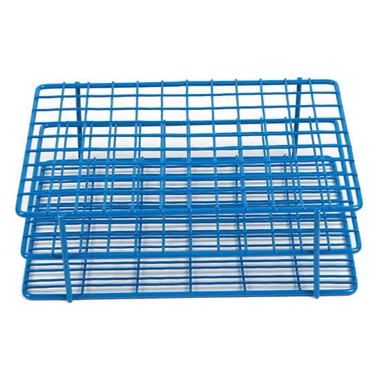 Cole-Parmer Coated Wire Tube Rack, 10-13mm, 9x12, Blue from Cole-Parmer