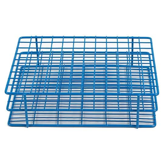 Cole-Parmer Coated Wire Tube Rack, 13-16mm, 9x12, Blue from Cole-Parmer